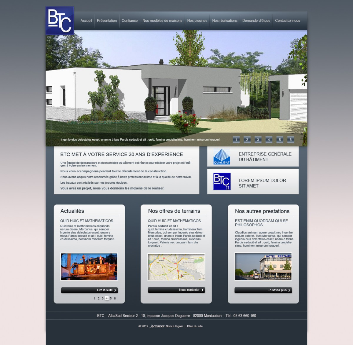 Web design BTC Actisens Maxime des Touches - [ elreviae ]